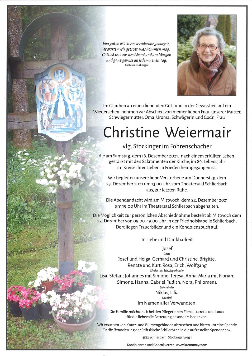 Todesfall Christine Weiermair